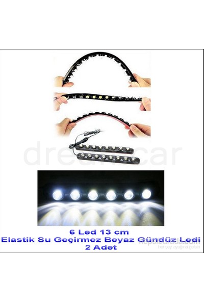 Dreamcar 6 Canon Beyaz Ledli Elastik Daylight 13 cm 2 Adet 56501 Dreamcar 6 Canon Beyaz Ledli Elastik Daylight 13 cm 2 Adet 56501
