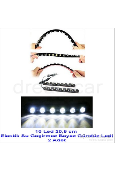 Dreamcar 10 Canon Beyaz Ledli Elastik Daylight 20,5 cm 2 Adet 56503 Dreamcar 10 Canon Beyaz Ledli Elastik Daylight 20,5 cm 2 Adet 56503