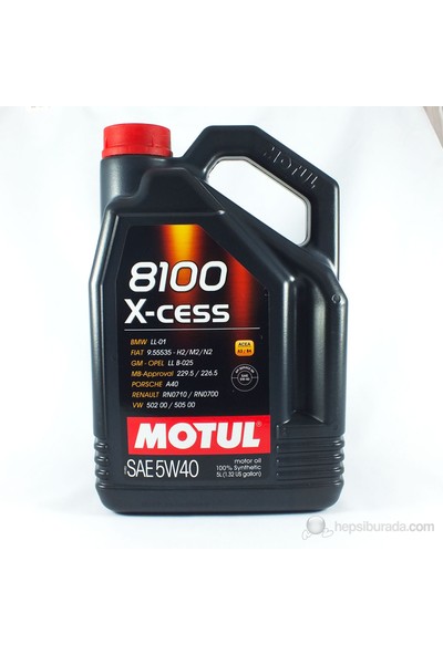 Motul 8100 X-Cess 5W-40 5 Litre Motor Yağı ( Üretim Yılı : 2021 )
