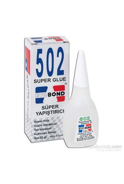 Evo Bond 502 Super Glue Süper Yapıştırıcı (Orjinal) 3426a Evo Bond 502 Super Glue Süper Yapıştırıcı (Orjinal) 3426a