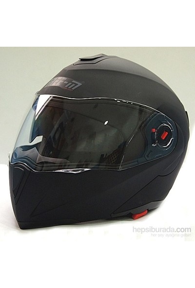 FF-961 Çeneden Açılır Kask Güneş Vizörlü Mat Siyah + Maske Hediyeli FF-961 Çeneden Açılır Kask Güneş Vizörlü Mat Siyah + Maske Hediyeli