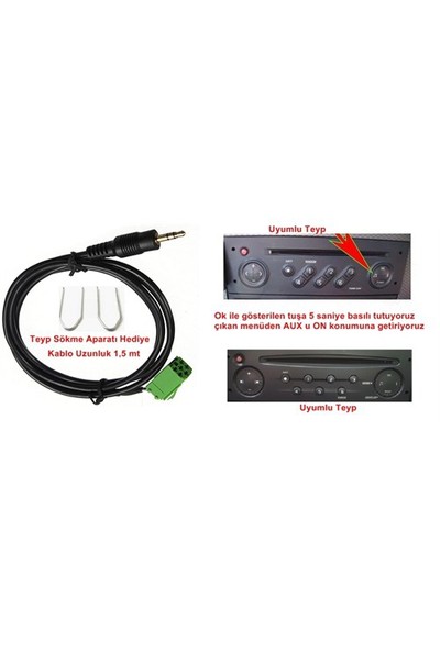 Next Renault Kango Aux Kablosu