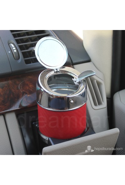 Dreamcar Metal Küllük Kırmızı Karbon Otomatik Kapaklı 0700903 Dreamcar Metal Küllük Kırmızı Karbon Otomatik Kapaklı 0700903