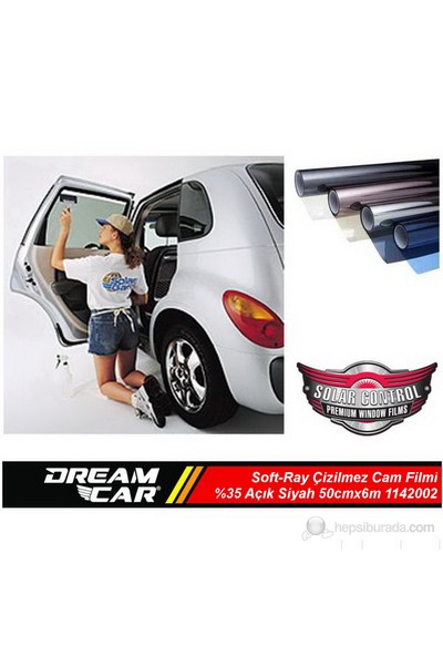 Dreamcar Soft-Ray Çizilmez Cam Filmi Açık Siyah %35 50cmx6m 1142002 Dreamcar Soft-Ray Çizilmez Cam Filmi Açık Siyah %35 50cmx6m 1142002