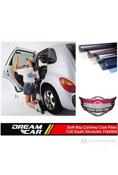 Dreamcar Soft-Ray Çizilmez Cam Filmi Siyah %20 50cmx6m 1142004 Dreamcar Soft-Ray Çizilmez Cam Filmi Siyah %20 50cmx6m 1142004