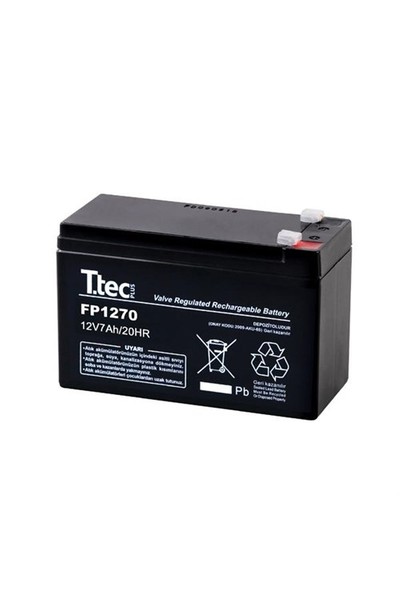 Ttec 12 Volt 7 Amper Bakımsız Kuru Akü Ttec 12 Volt 7 Amper Bakımsız Kuru Akü