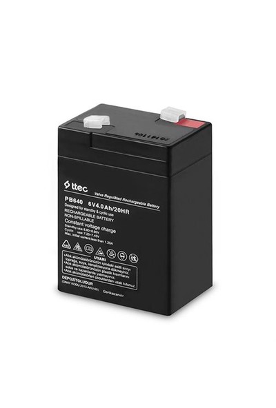 Ttec 6 Volt 4 Amper Bakımsız Kuru Akü Ttec 6 Volt 4 Amper Bakımsız Kuru Akü