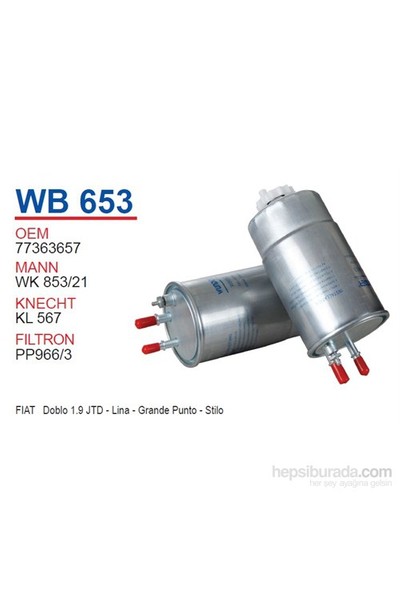 Wunder FIAT DOBLO 1,9 JTD - LiNEA - GRANDE PUNTO - STiLO Mazot Filtresi OEM NO: 77363657 Wunder FIAT DOBLO 1,9 JTD - LiNEA - GRANDE PUNTO - STiLO Mazot Filtresi OEM NO: 77363657