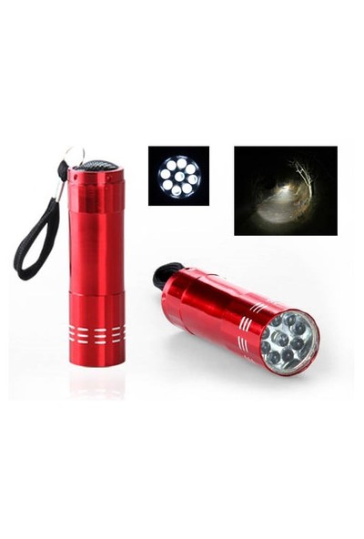Biartt Mini Led El Feneri 9 Led Aliminyum Biartt Mini Led El Feneri 9 Led Aliminyum