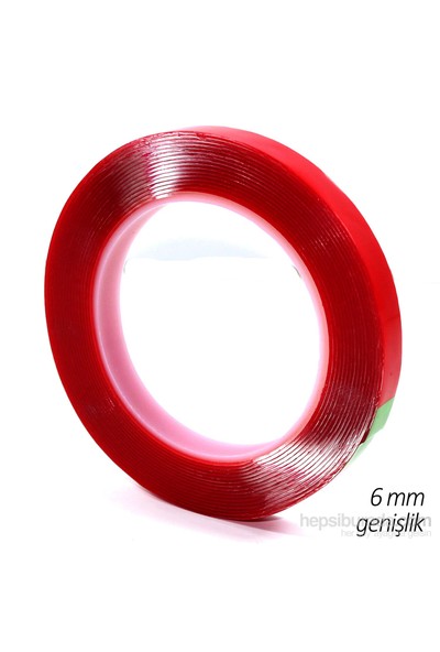 Biartt Çift Taraflı Silikon Montaj Bant 6 Mm X 5 Mt