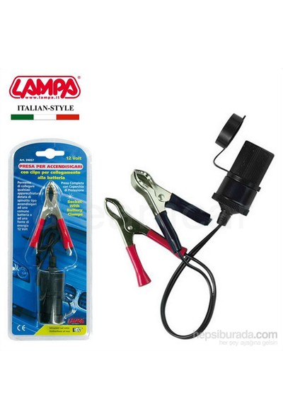Lampa Çakmak Soketi İzoleli Akü Maşalı 12/24V 39057