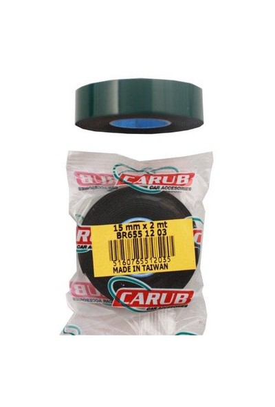 Carub Siyah 1,5 cm x 2 Mt Çift Taraflı Bant