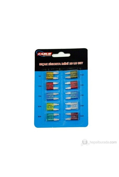 Carub 10'Lu Araç Mini Bıçak Sigorta 425737 Carub 10'Lu Araç Mini Bıçak Sigorta 425737