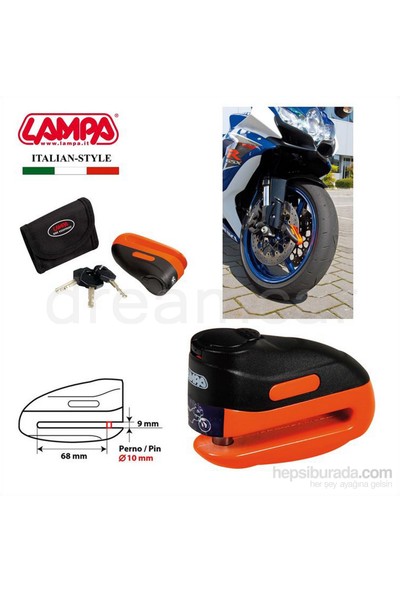 Lampa Jaw-Xl Çantalı Disk Kilidi 3 Anahtarlı 90628