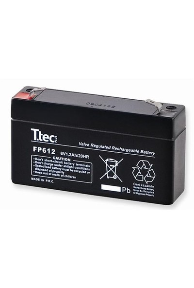 Ttec 6 Volt 1,3 Amper Bakımsız Kuru Akü Ttec 6 Volt 1,3 Amper Bakımsız Kuru Akü