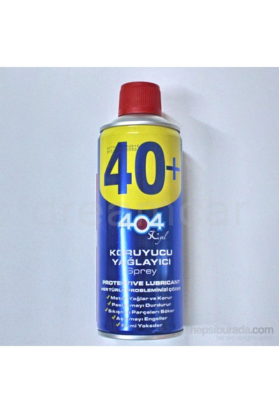 404 40+ Koruyucu Yağlayıcı Sprey 400 Ml. 404 40+ Koruyucu Yağlayıcı Sprey 400 Ml.