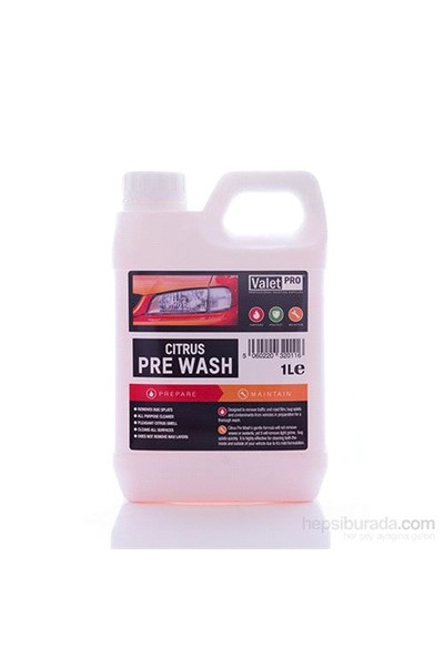Valet Pro Citrus PRE Wash - Konsantre Güvenli Ön Yıkama Şampuanı 1 L Valet Pro Citrus PRE Wash - Konsantre Güvenli Ön Yıkama Şampuanı 1 L