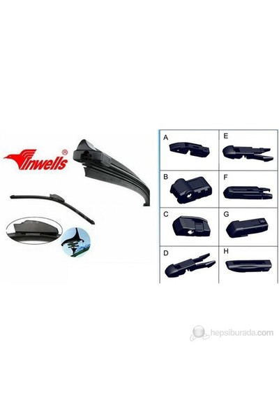 Inwells 8 Aparatlı Her Araca 50 Cm Muz Silecek Inwells 8 Aparatlı Her Araca 50 Cm Muz Silecek