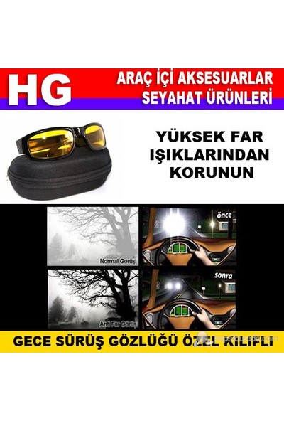 Otocontrol Anti-Far Gece Sürüş Gözlüğü ( Kılıf Hediyeli ) 39190 Otocontrol Anti-Far Gece Sürüş Gözlüğü ( Kılıf Hediyeli ) 39190