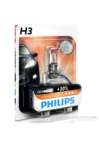 Philips H3 Sis Ampülü % 30 Fazla Işık 85b12336 Philips H3 Sis Ampülü % 30 Fazla Işık 85b12336
