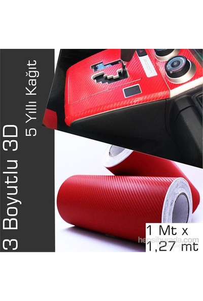 ModaCar Kırmızı Karbon Kaplama 558912