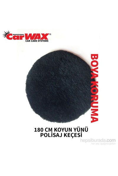 Carwax Koyun Yünü Polisaj Keçesi Siyah 180 Mm