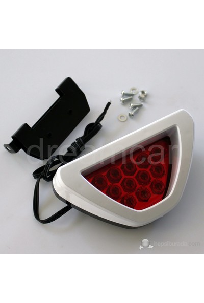 Dreamcar Beyaz F1 Style Kırmızı Flash Patlayan Stop Lamba 12 Led 3563203