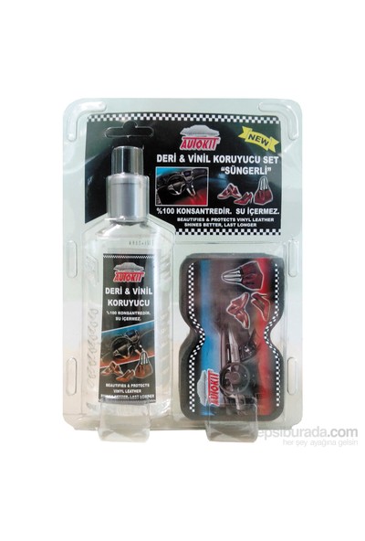 Autokit Deri & Vinil Koruyucu Set Süngerli