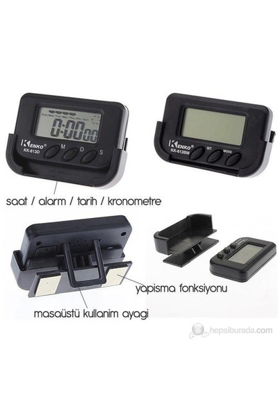 ModaCar Mini Dijital Saat Tarih Kronometre Göstergesi 422166