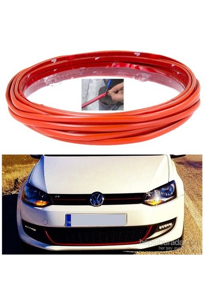 3D Kırmızı Nikelaj Şerit Çıta 0.06 x 5 metre