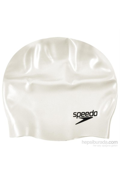 Speedo Silicone Plain Moulded Cap Bone Speedo Silicone Plain Moulded Cap Bone