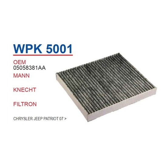 Wunder JEEP Patriot Polen Filtresi OEM NO: 05058381AA Fiyatı