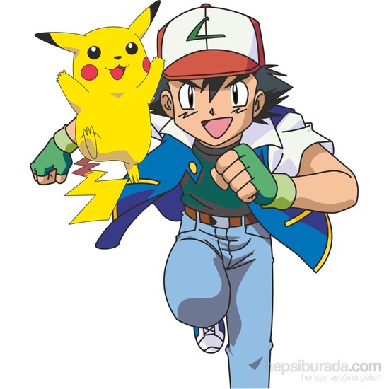 Pokemon Go Ash And Picachu Run Sticker Oto Motor Pc Etiket Fiyatı