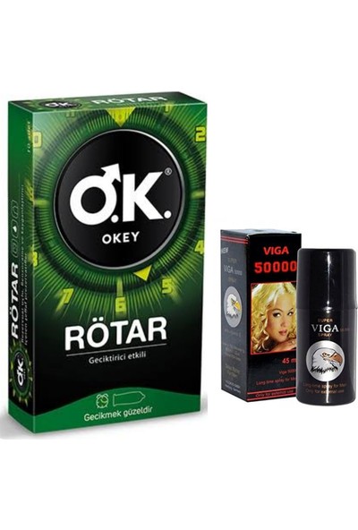 Okey Prezervatif Rötar + VIGA50000 Sprey