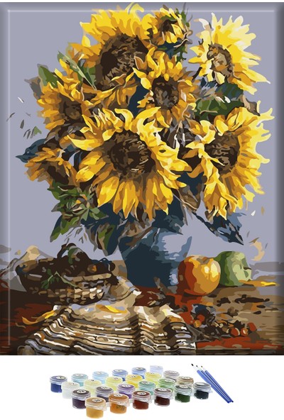 Peak Hobby Sayılarla Boyama Seti Vazodaki Ayçiçekleri 40X50 cm
