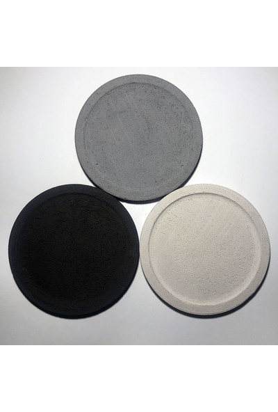 RocArt Home Beton Daire Bardak Altlığı (3'lü Set)