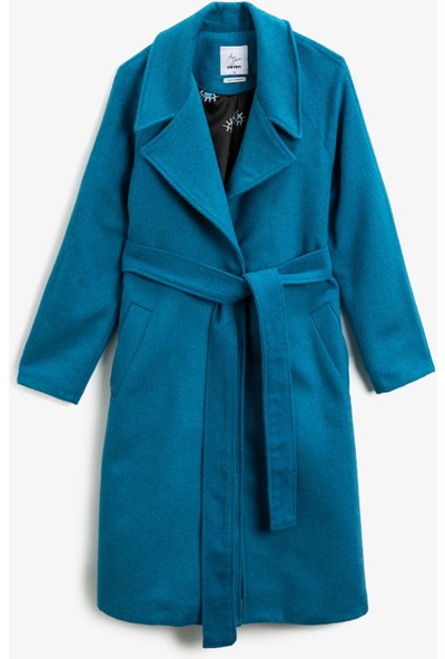 Koton Kadın Turkuaz Kaban