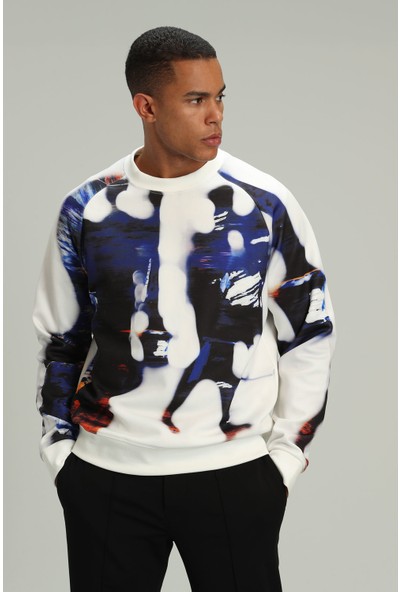 Lufian Caper Erkek Sweatshirt Kırık Beyaz Lufian Caper Erkek Sweatshirt Kırık Beyaz