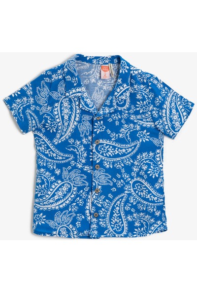 Koton Erkek Bebek Desenli Gömlek Kısa Kollu