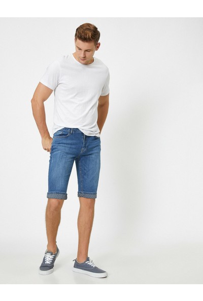 Koton Normal Bel Cep Detayli Casual Kot Sort