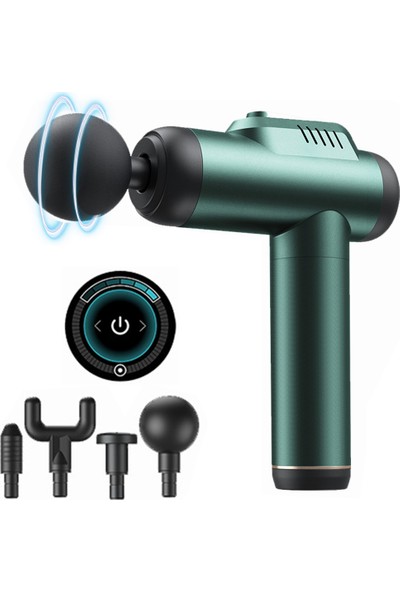 Oumo 8 Hız Ayarlı 4 Başlıklı Masaj Tabancası Aleti (Yurt Dışından)