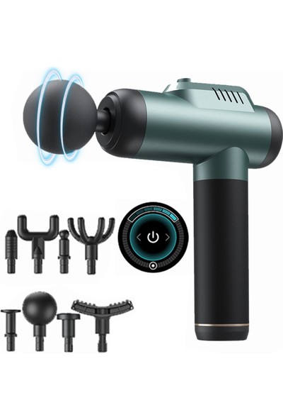 Oumo 6 Hız Ayarlı 8 Başlıklı Masaj Tabancası Aleti (Yurt Dışından)