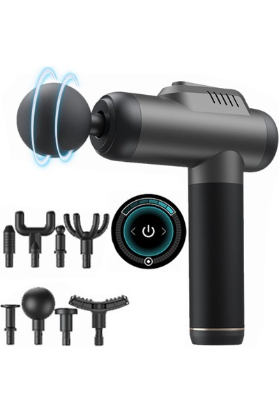 Oumo 7 Hız Ayarlı 8 Başlıklı Masaj Tabancası Aleti (Yurt Dışından)