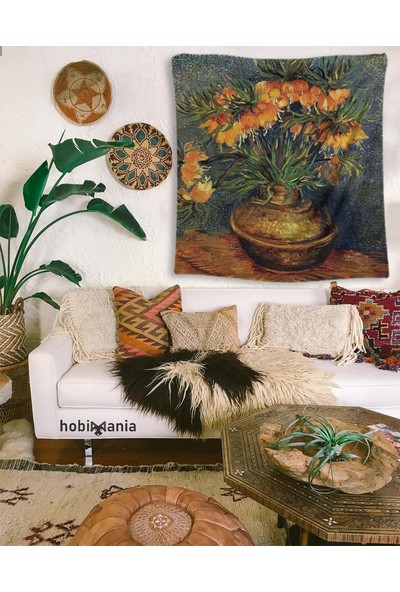Hobimania Duvar Örtüsü Tapestry Vincent Van Gogh Still Life Vase With Fifteen Sunflowers 40X60 cm Duvar Dekorasyon Moda Hobimania Duvar Örtüsü Tapestry Vincent Van Gogh Still Life Vase With Fifteen Sunflowers 40X60 cm Duvar Dekorasyon Moda