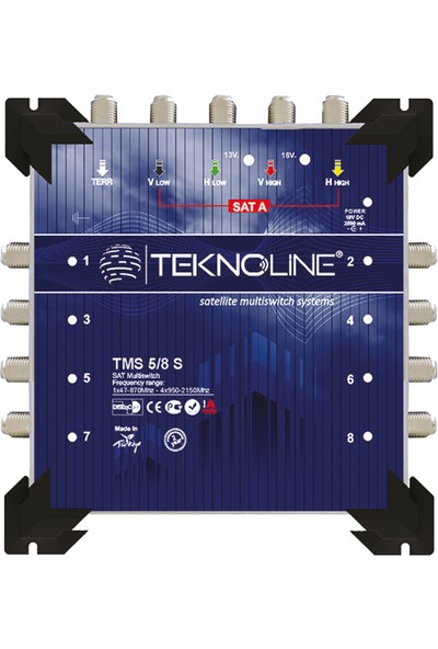 TEKNOLINE 5X8 SONLU MULTISWITCH UYDU DAĞITIM SANTRALI TEKNOLINE 5X8 SONLU MULTISWITCH UYDU DAĞITIM SANTRALI