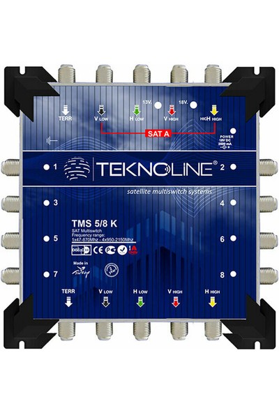 TEKNOLINE 5X8 KASKATLI MULTISWITCH UYDU DAĞITIM SANTRALI TEKNOLINE 5X8 KASKATLI MULTISWITCH UYDU DAĞITIM SANTRALI