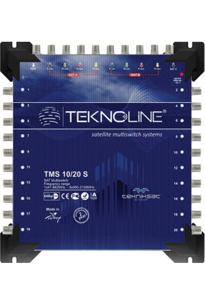 TEKNOLINE 10X20 SONLU MULTISWITCH UYDU DAĞITIM SANTRALI