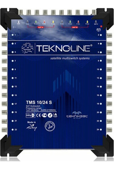 TEKNOLINE 10X24 KASKATLI MULTISWITCH UYDU DAĞITIM SANTRALI