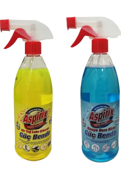 Aspirix 2'li Güç Bende Yağ - Leke - Kireç Sökücü 750 ml