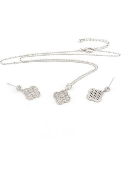 Uslada Bijoux House Yonca Küpe Kolye Elegant Set